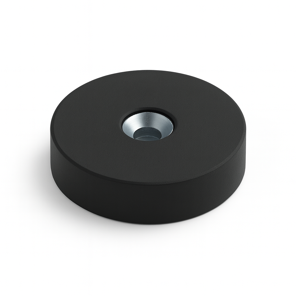 Rubber Coated Neodymium Pot Magnet – (D) 34mm x (H) 8mm | Countersunk ...