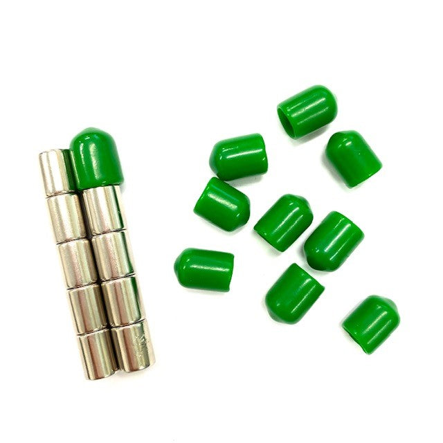 Neodymium Pin Magnet | Reusable Cap Green | Pack of 10 | AMF Magnets ...