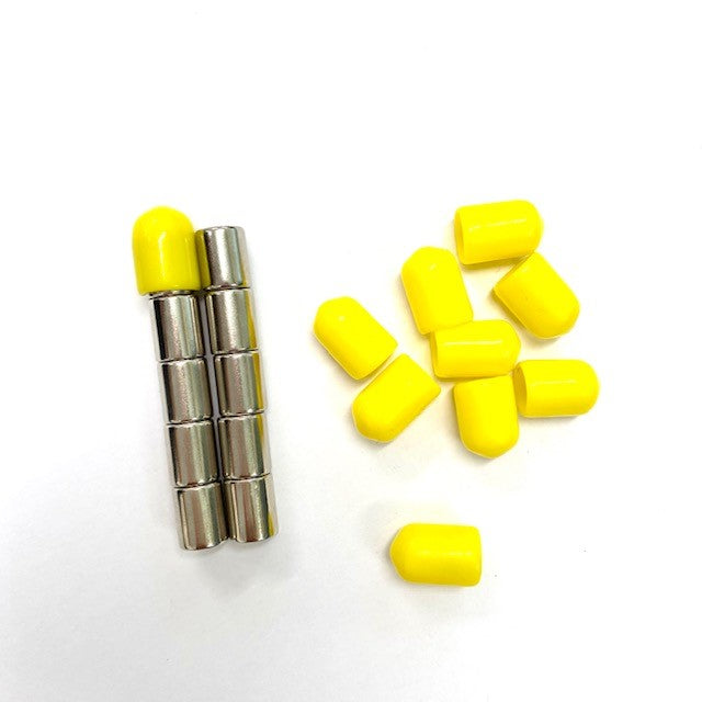 Neodymium Pin Magnet | Reusable Cap Yellow | Pack of 10 | AMF Magnets ...