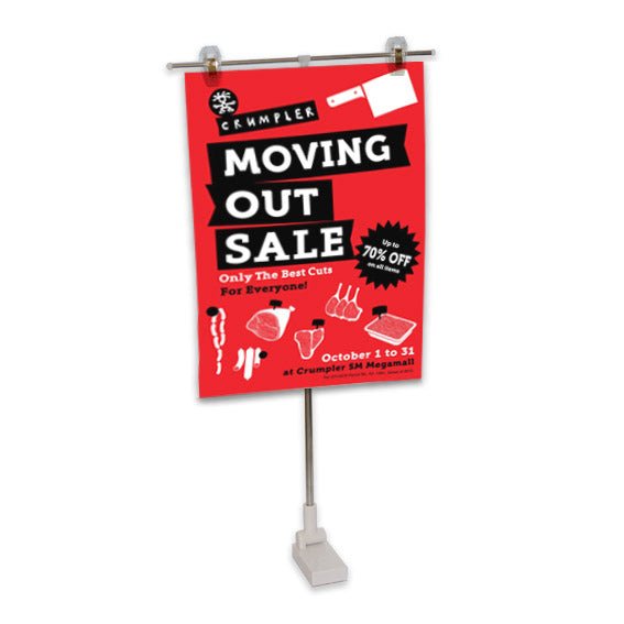 POS Telescopic T-Bar Sign Holder | Buy Online! – AMF Magnets New Zealand
