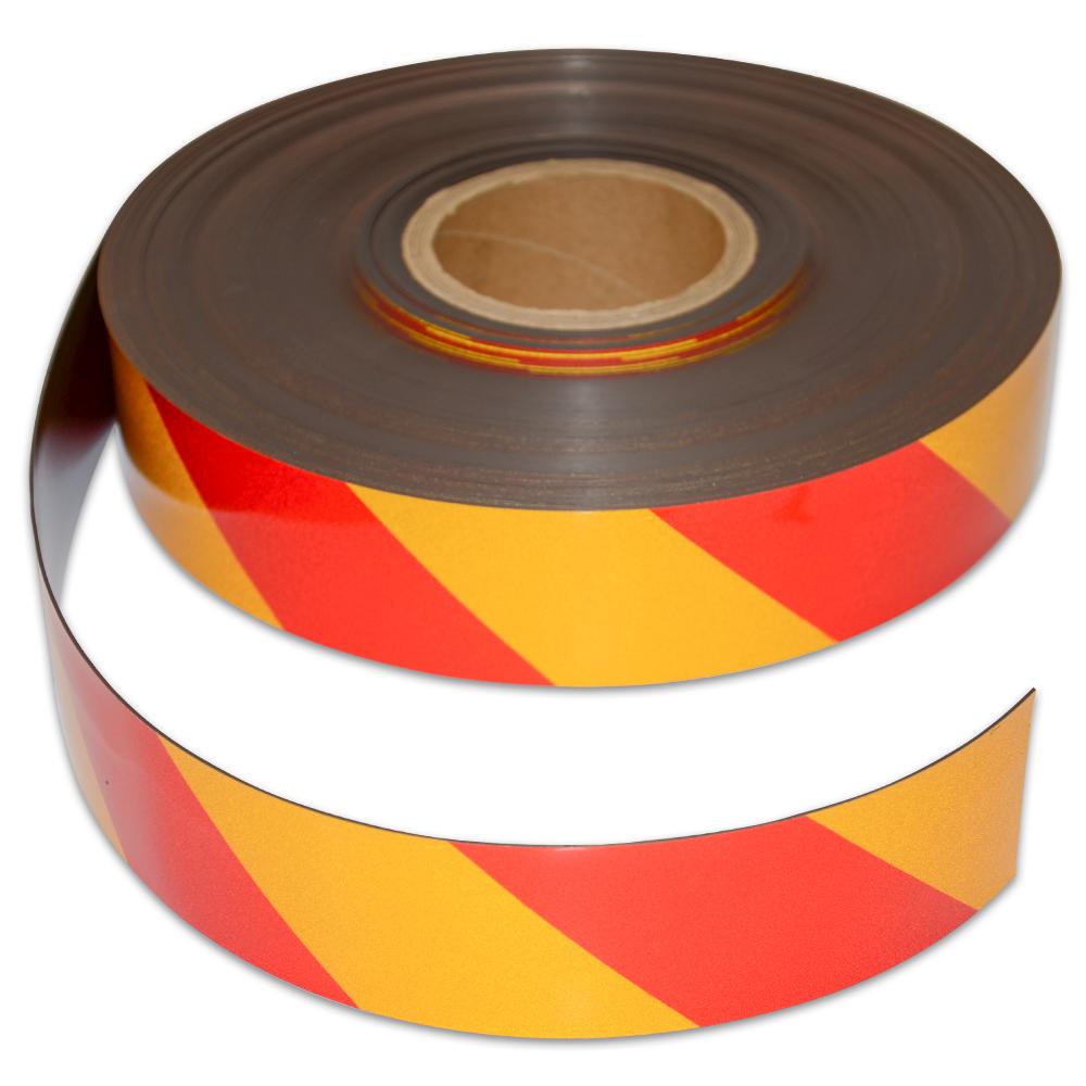 Hi-Vis Reflective Magnetic Tape | Red and Yellow | 50mm x 45m ROLL ...